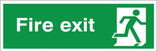 Fire Exit Sign (Running Man Right) - Huvo