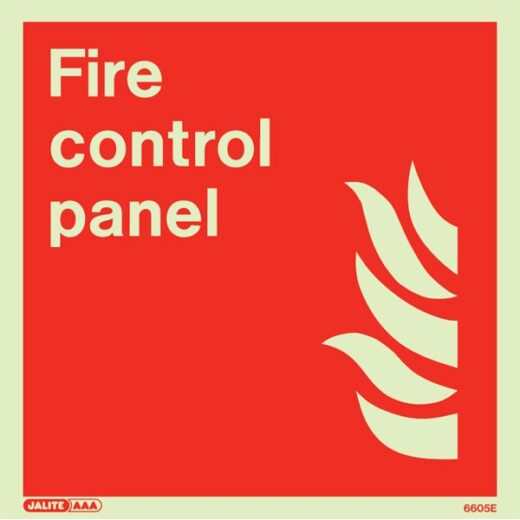 Photoluminescent Fire Control Panel Sign - Huvo